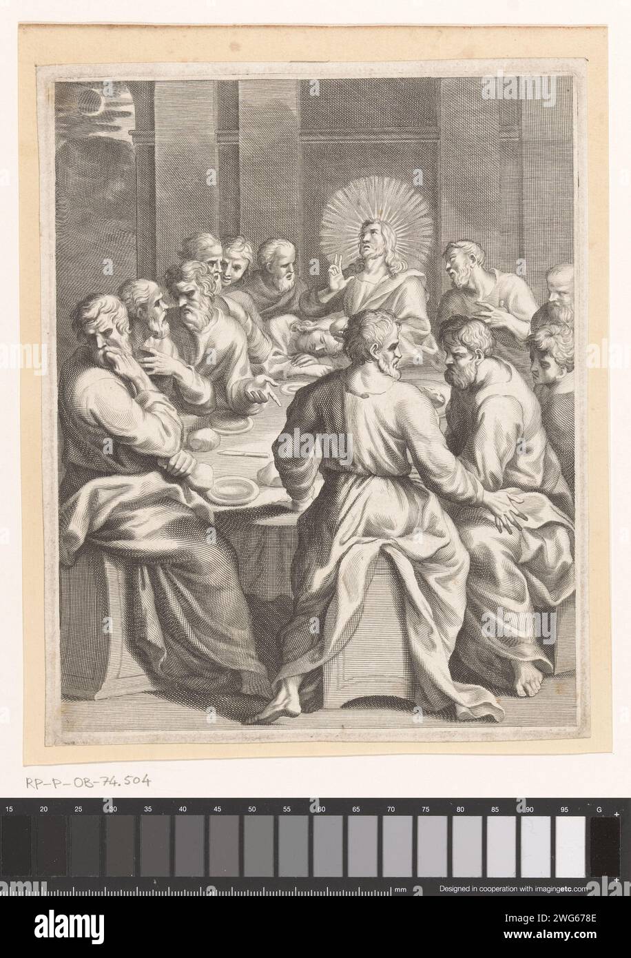 Last Supper, Benoît Thiboust, 1629 - 1729 print paper engraving Last ...