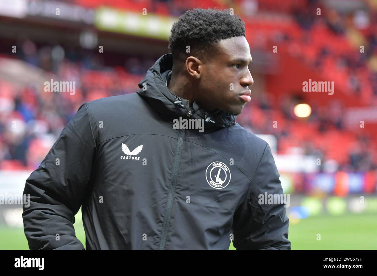 London, England. 3rd Feb 2024. Thierry Small of Charlton Athletic ...
