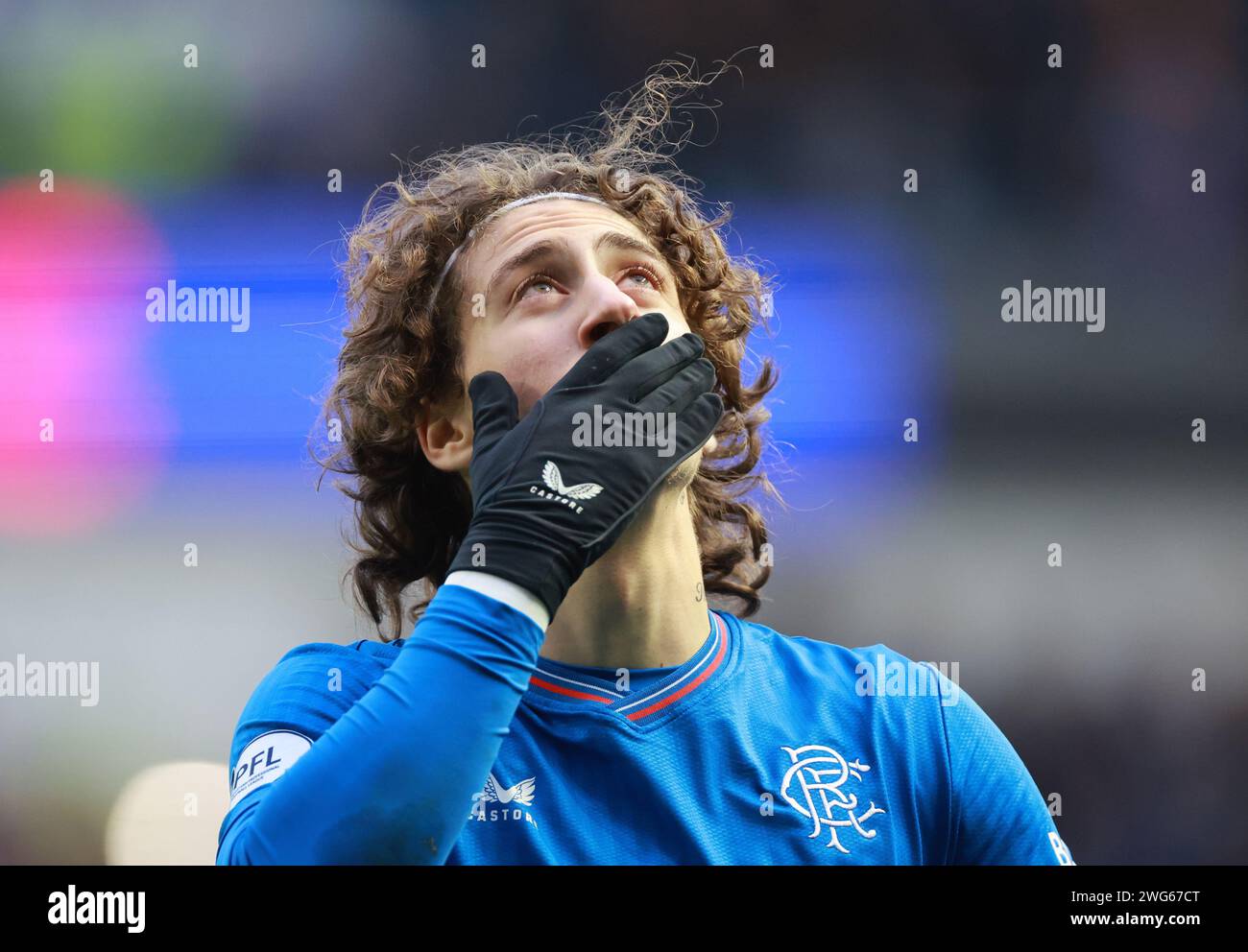 Rangers' Fabio Silva celebrates scoring their side's first goal of the ...
