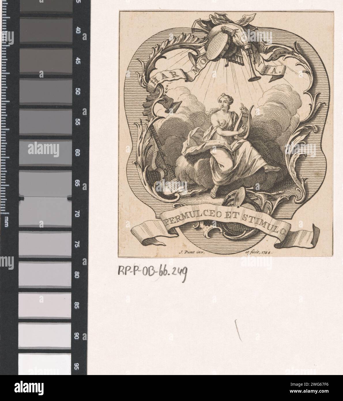 Vignette with harmony, Jan Punt, 1744 print The personalized harmony is ...