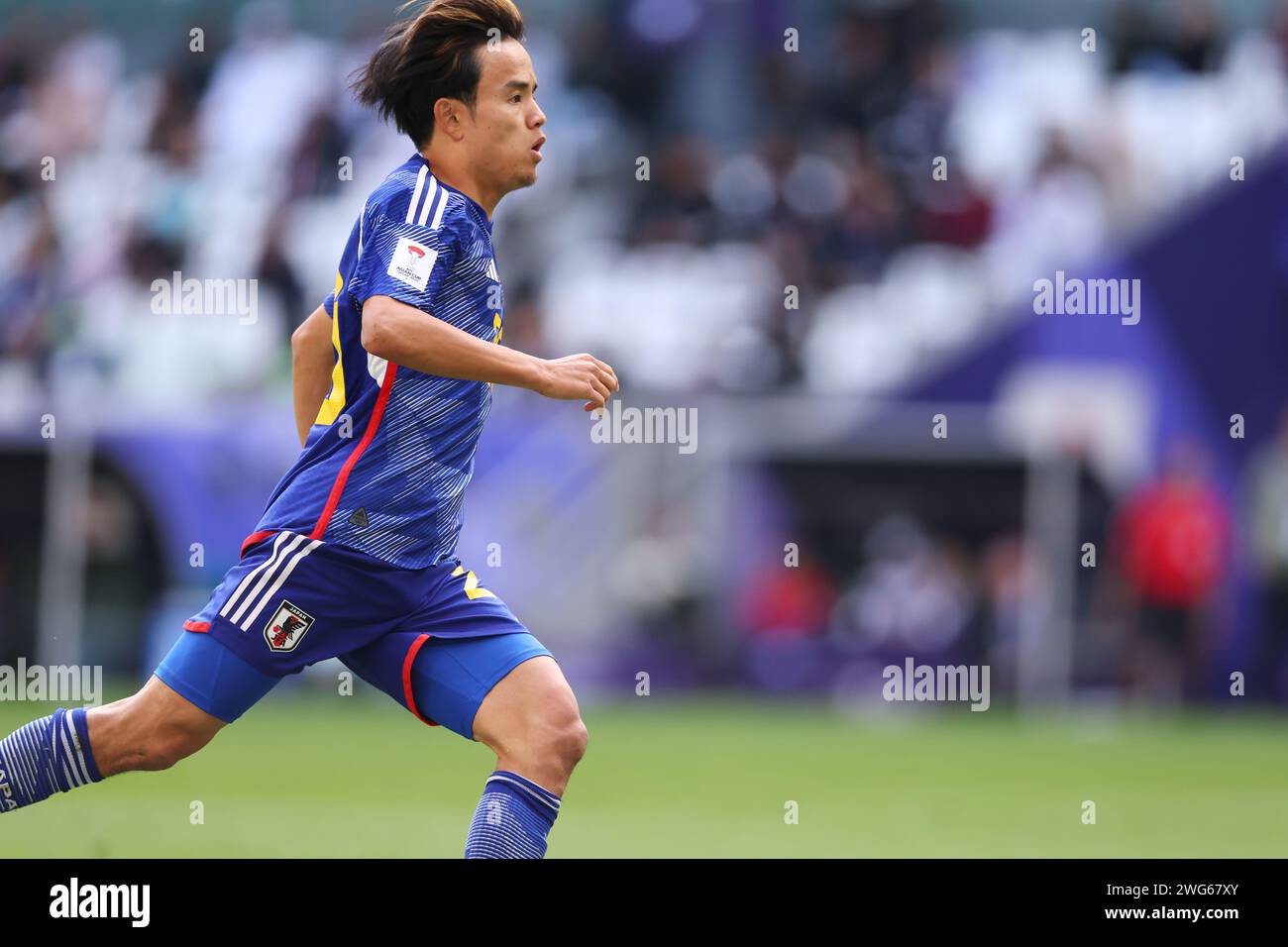 Al Rayyan, Qatar. 3rd Feb, 2024. Takefusa Kubo (JPN) Football/Soccer : AFC Asian Cup Qatar 2023 ...
