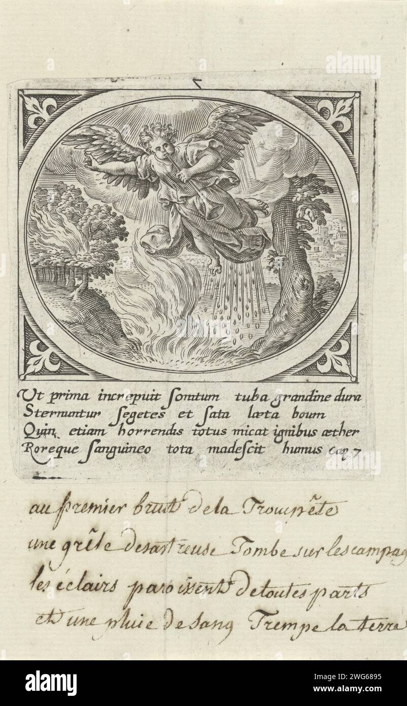 First Engel blows on Bazuin, Adriaen Collaert (attributed to), after ...