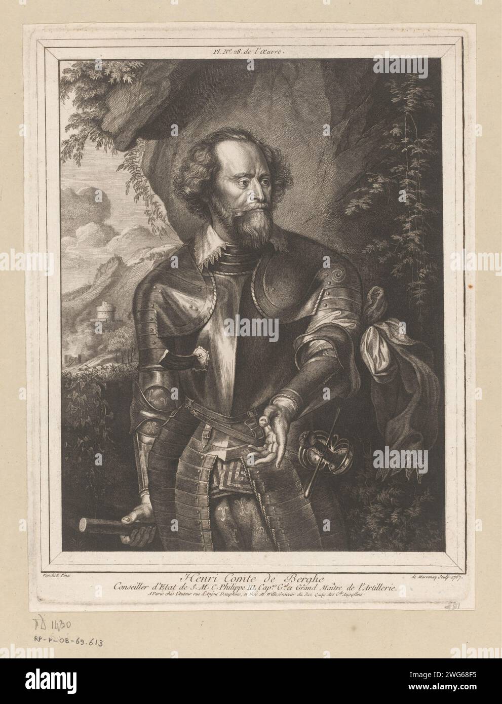 Portrait of Hendrik Graaf van den Bergh, Antoine de Marcenay de Ghuy ...