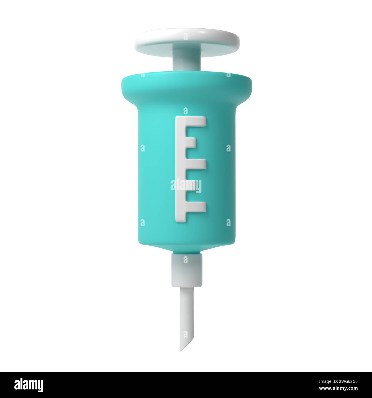 3d Medical Syringe with Needle Plasticine Cartoon Style Vaccination ...