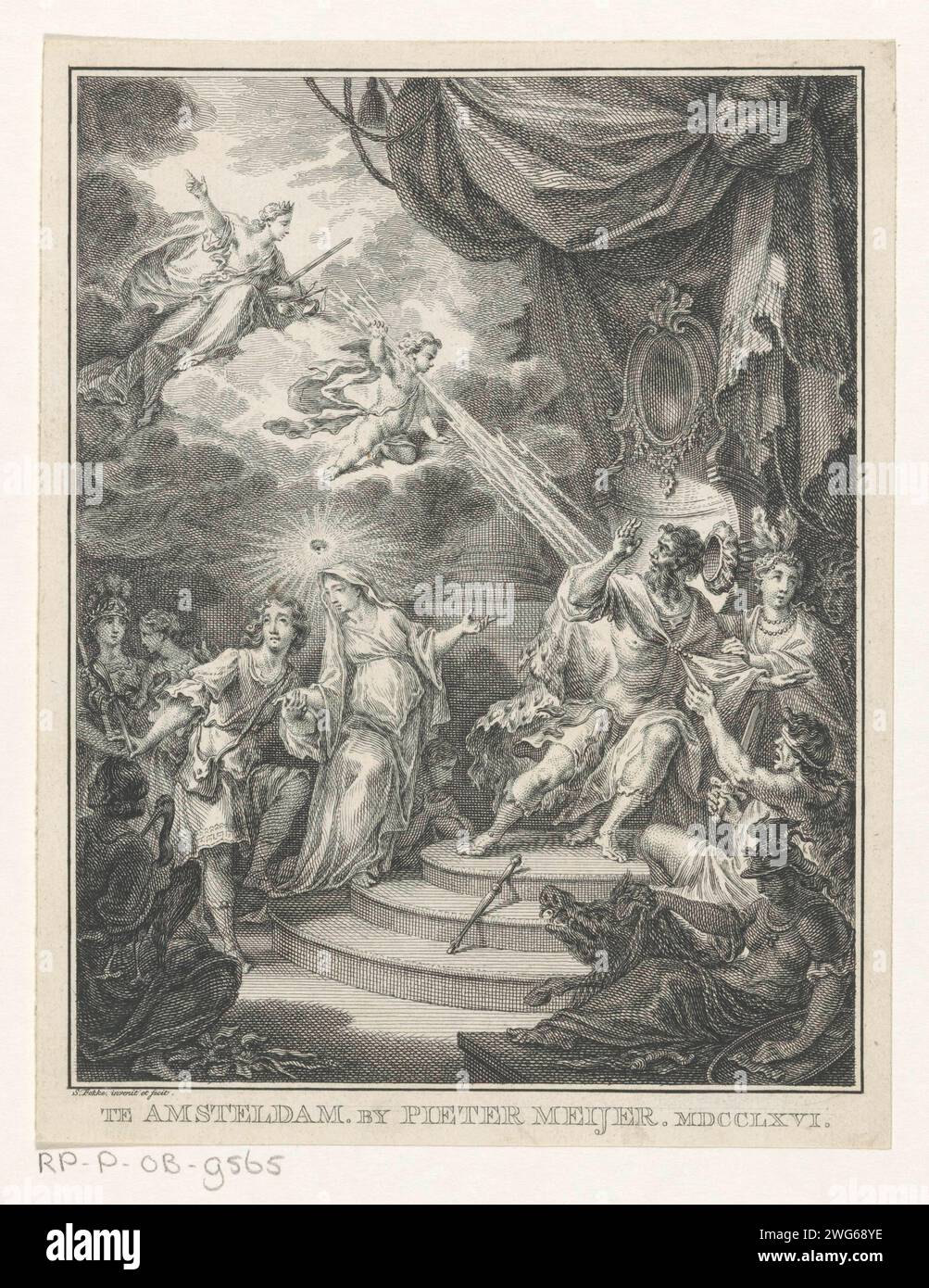Appearance of justice to King Saul, Simon Fokke, 1766 print King Saul ...