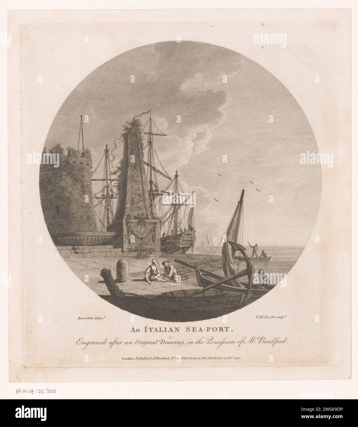Italian Seaport, Victor Marie Picot, after John James Barralet, 1772 ...