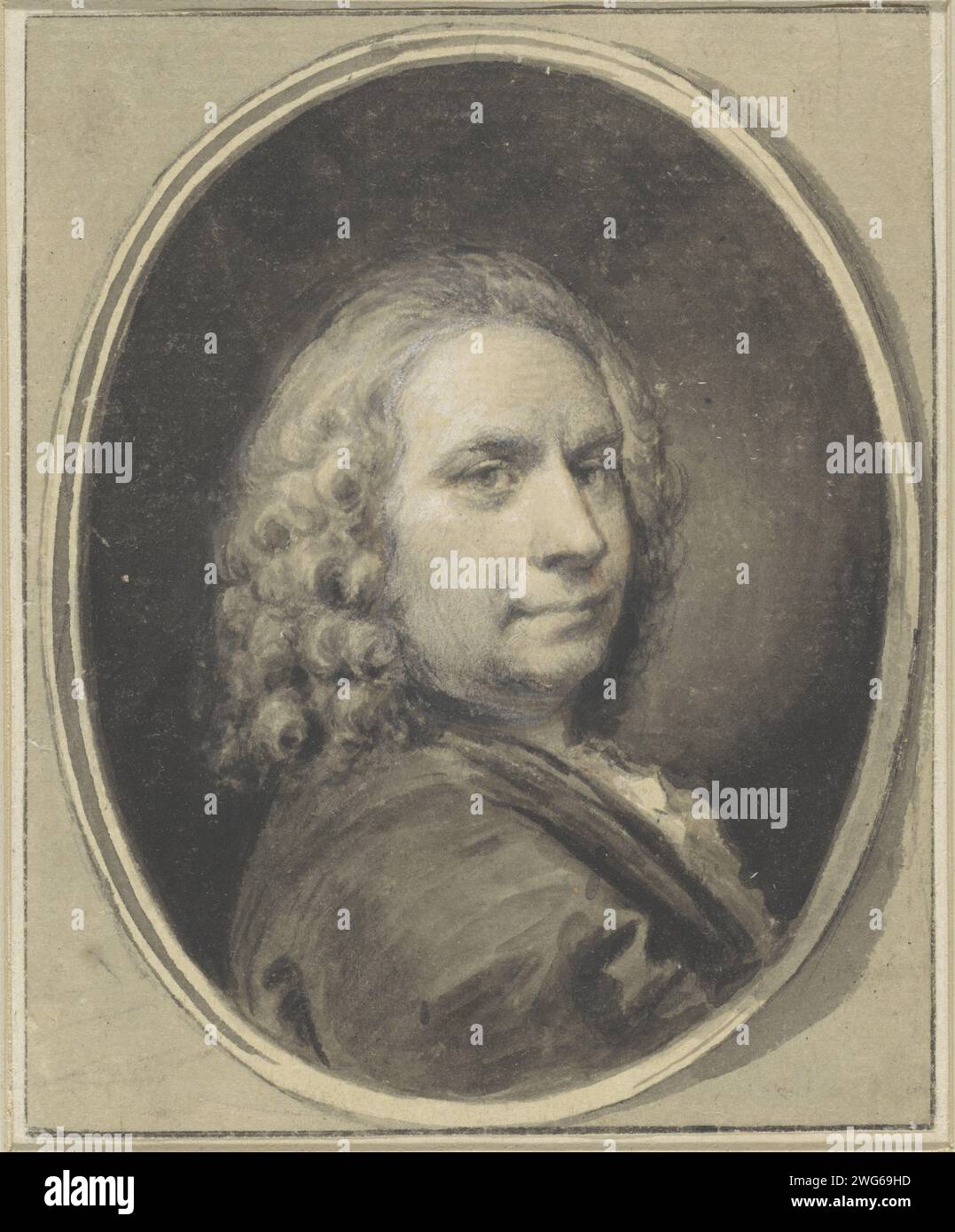 Self -portrait of Jacob de Wit, Jacob de Wit, 1705 - 1754 drawing Self ...