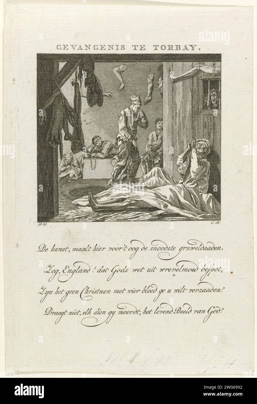 Atrocities in the English prison, ca. 1781, Cornelis Bogerts, after ...