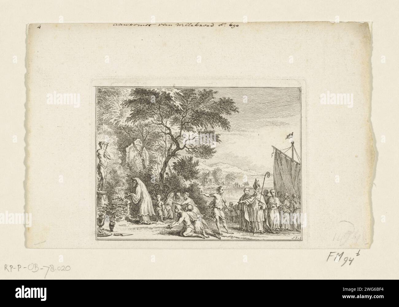 Arrival of Willibrord, 691, 1722 - 1750 print Arrival of Bishop ...