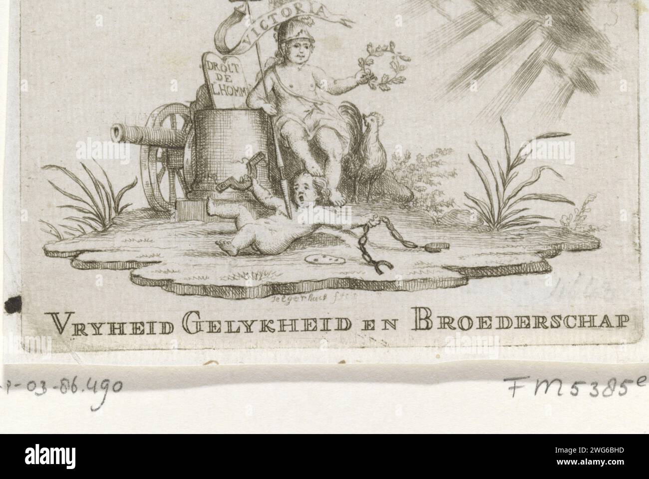 Patriots Vignnet, 1795, Johannes Jelgerhuis, 1795 print Patriot's ...