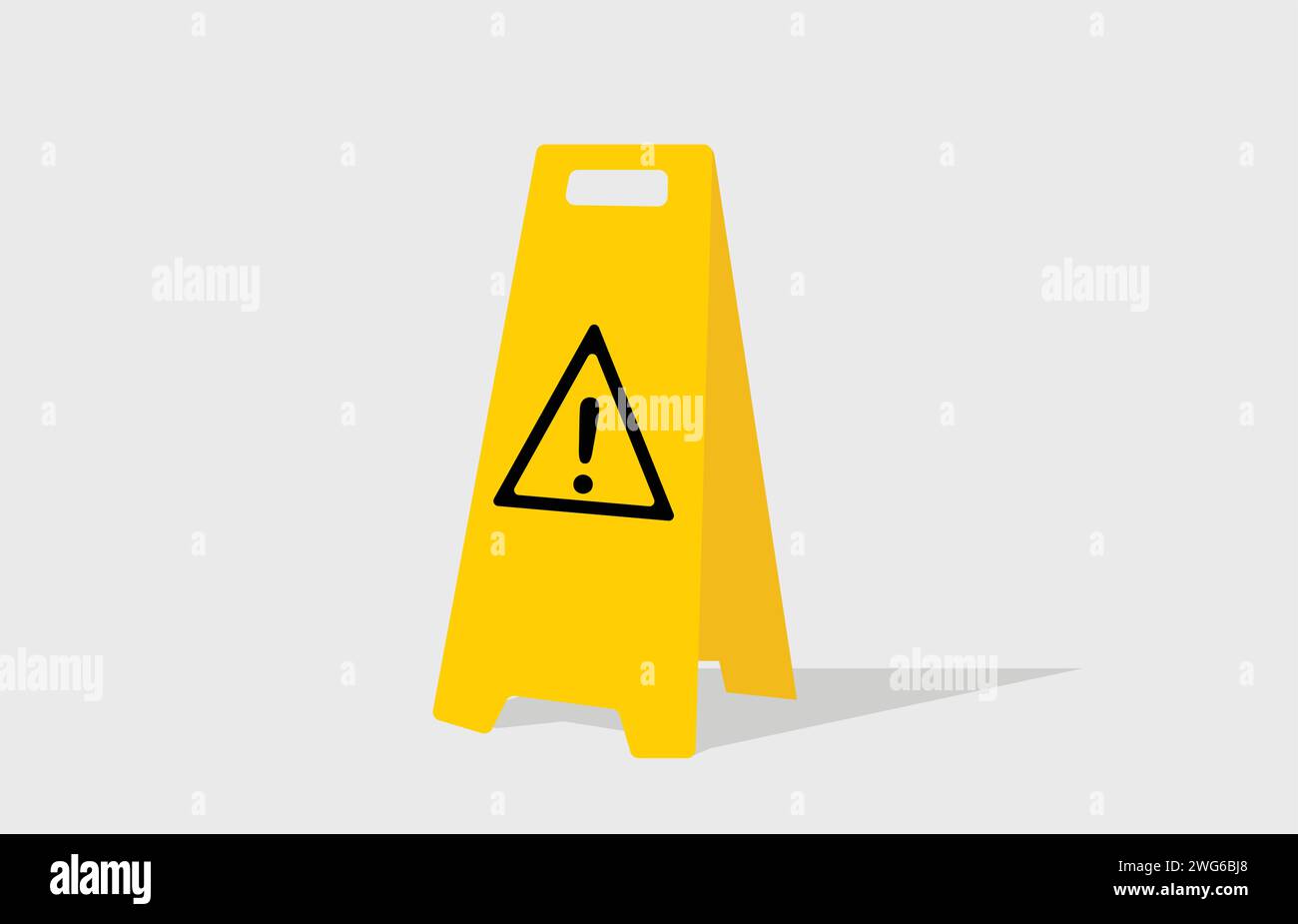 Warning alert sign near dangerous place to put caution illustration ...
