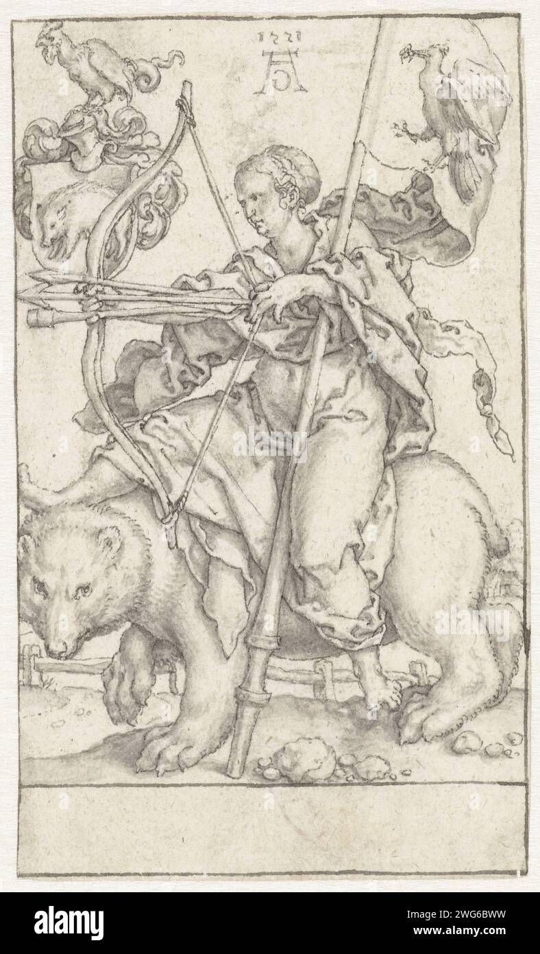 Drift, Heinrich Aldegrever, 1551 drawing Design for a print. paper. ink ...