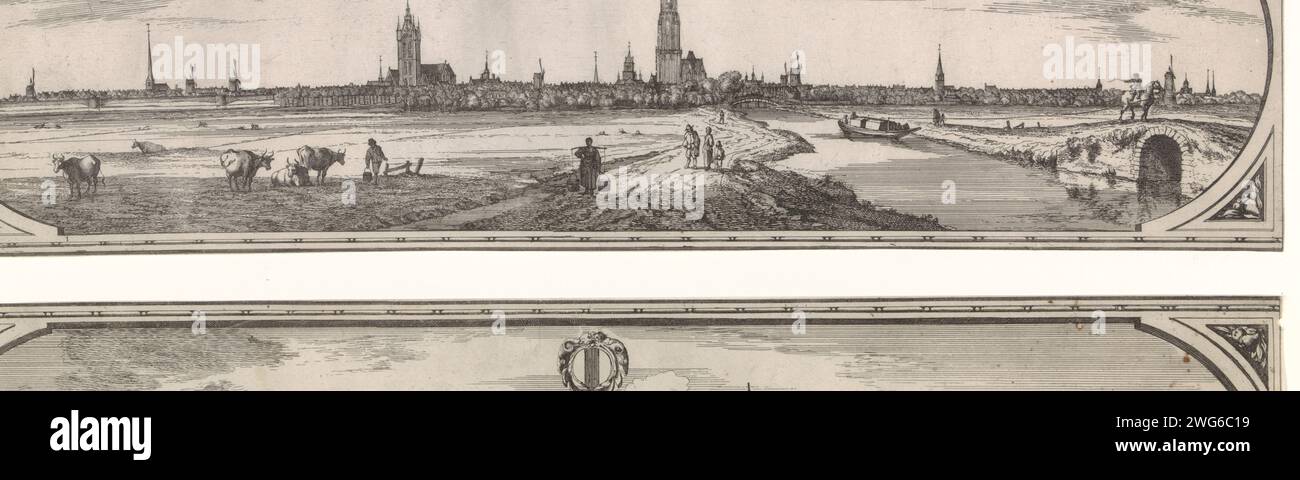View of Delft, Joost van Geel, 1666 - 1698 print View of Delft seen ...