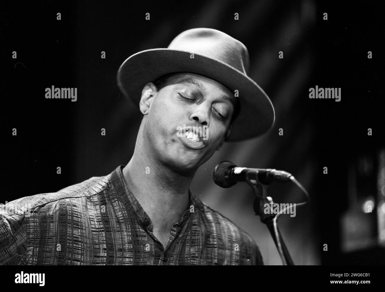 Eric Bibb folk blues performer at culture house stockholm 2002. photo ...