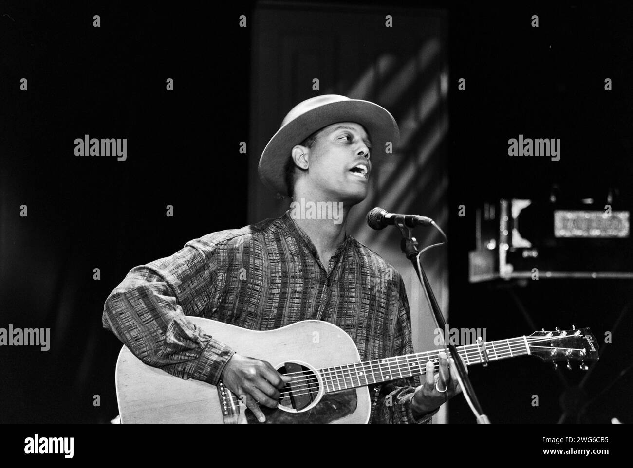 Eric Bibb folk blues performer at culture house stockholm 2002. photo ...