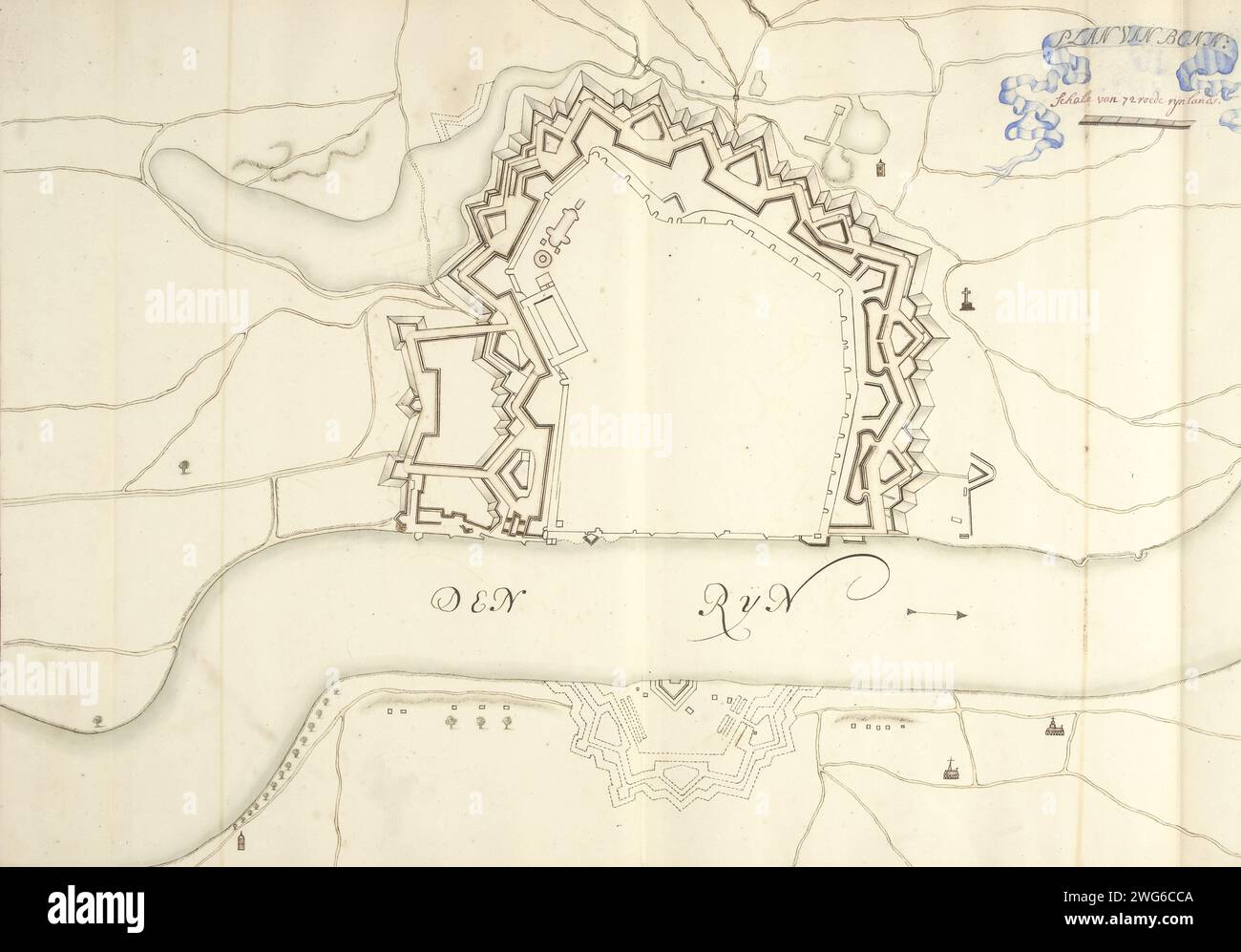 Map of Bonn, ca. 1701-1715, 1701 - 1715 drawing Map of the ...