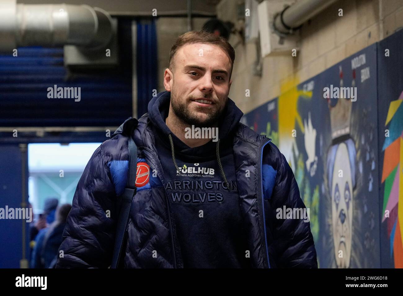 James Harrison of Warrington Wolves arrives at the stadium before the ...