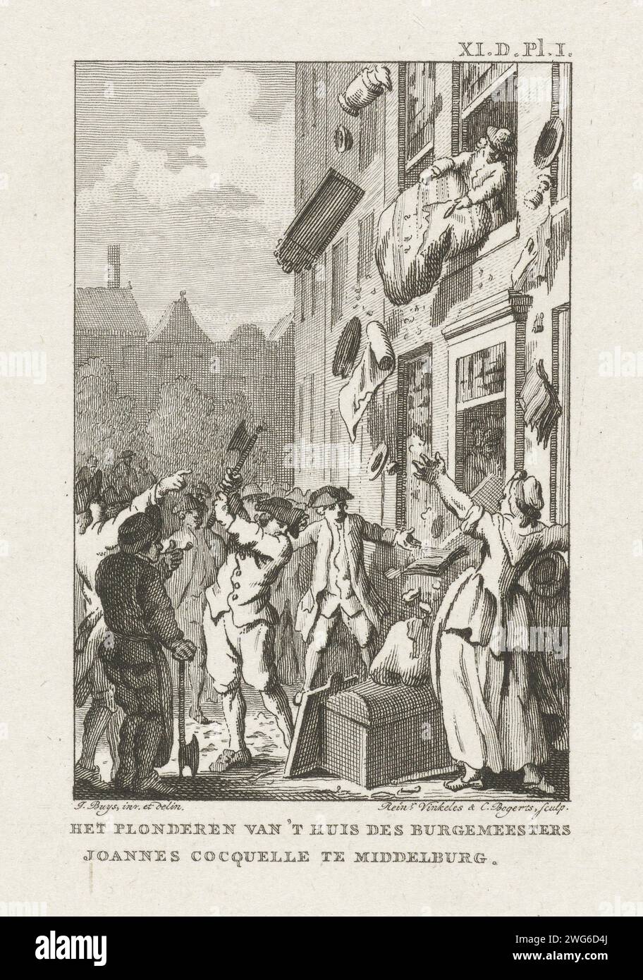 Looting of the House of Mayor Johannes Cocquelle in Middelburg, 1747 ...