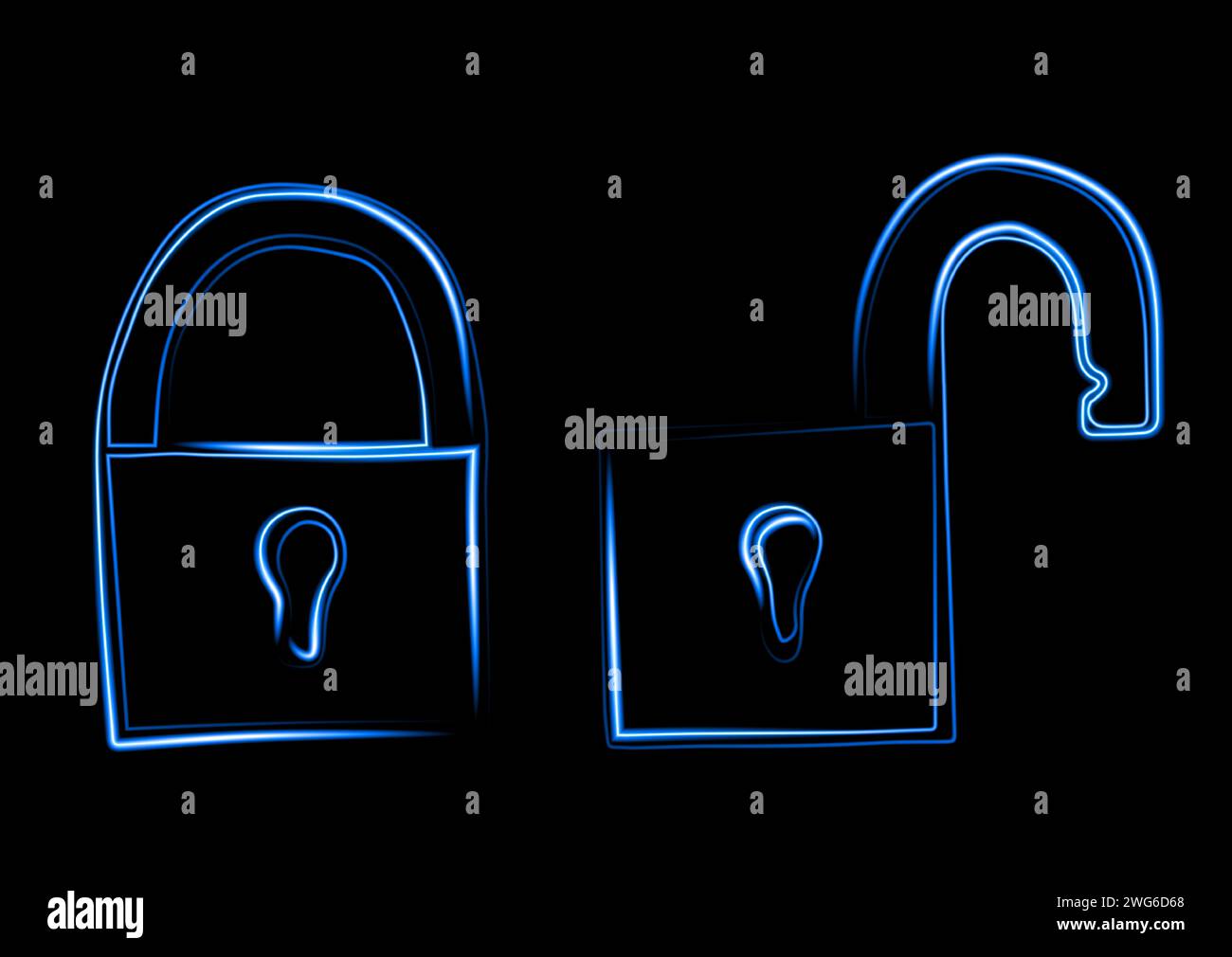 Vector illustration of closed and open locks Stock Vector Image & Art ...