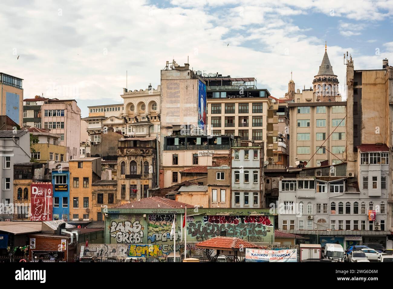 the galata district with its splendid tower photographed from the ...