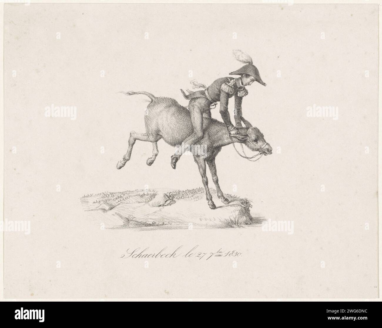 Prince Frederik on the Ezel, 1830, Anonymous, 1830 - 1831 print Cartoon ...