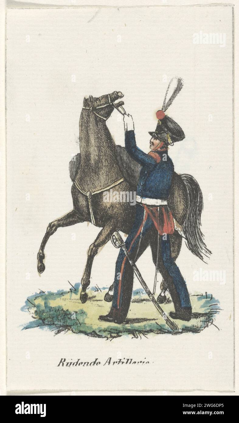 Riding Artillerie, Willem Charles Magnenat, 1830 - 1835 print Uniform ...