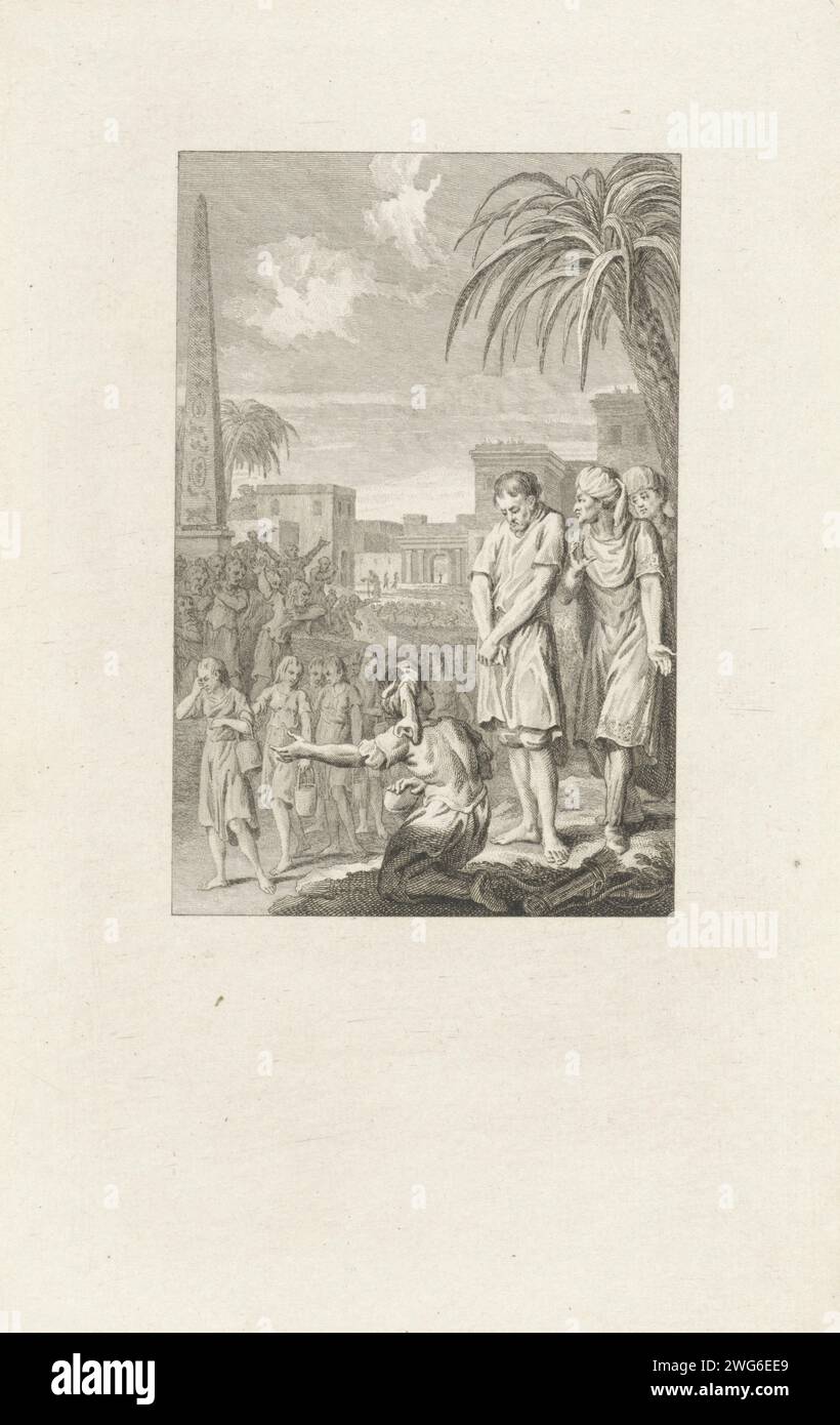 Psammetichus III captured by Cambyses II, Reinier Vinkeles (I), After ...