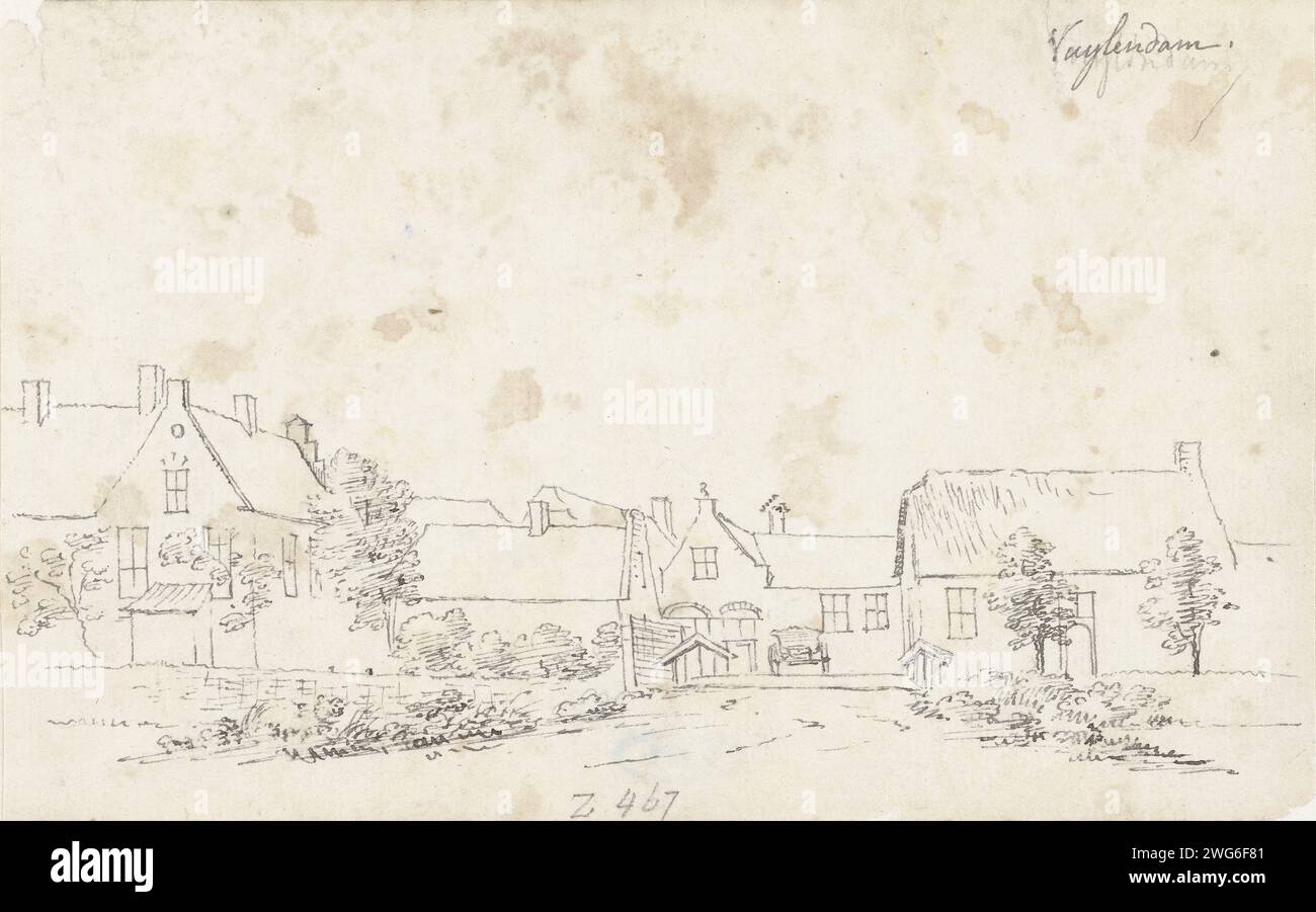 The village of Vuilendam at Molenaarsgraaf in the Alblasserwaard ...