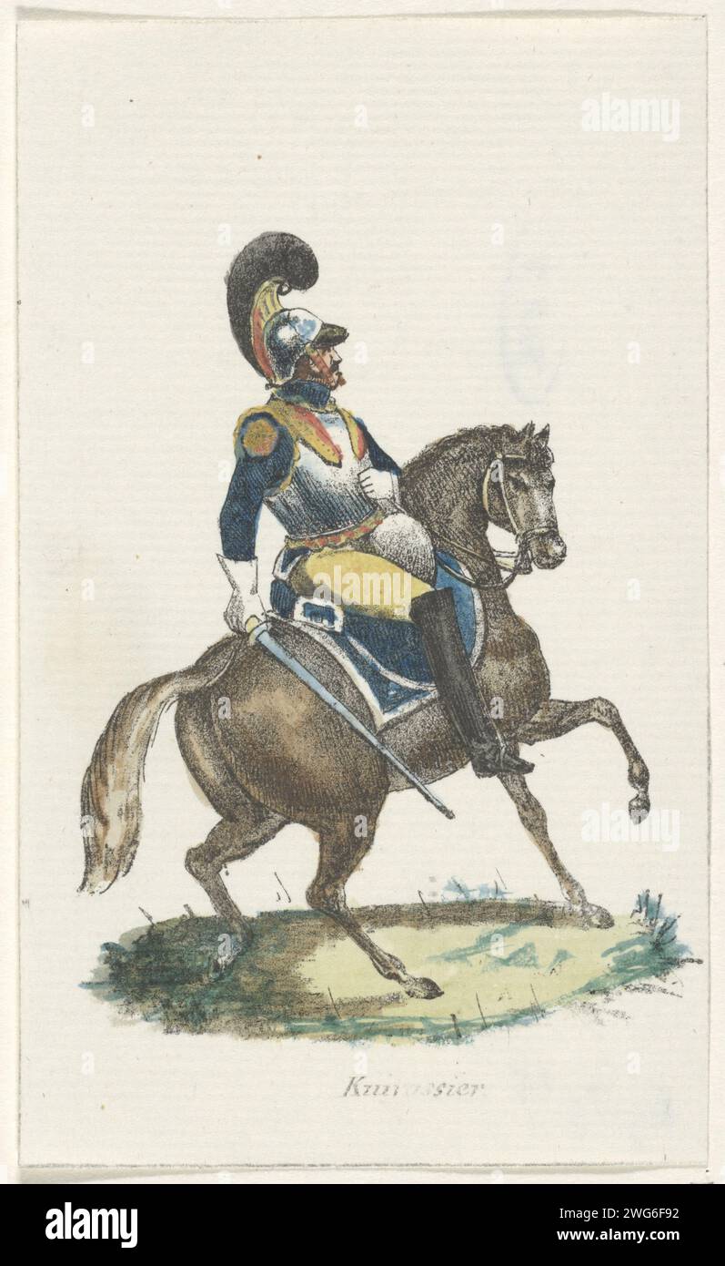 Kurassier, Willem Charles Magnenat, 1830 - 1835 print Uniform of a ...