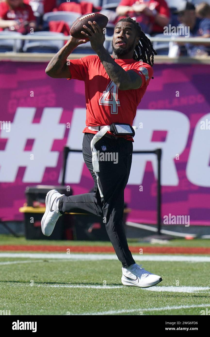 AFC running back James Cook (4) during Pro Bowl practice at Camping ...