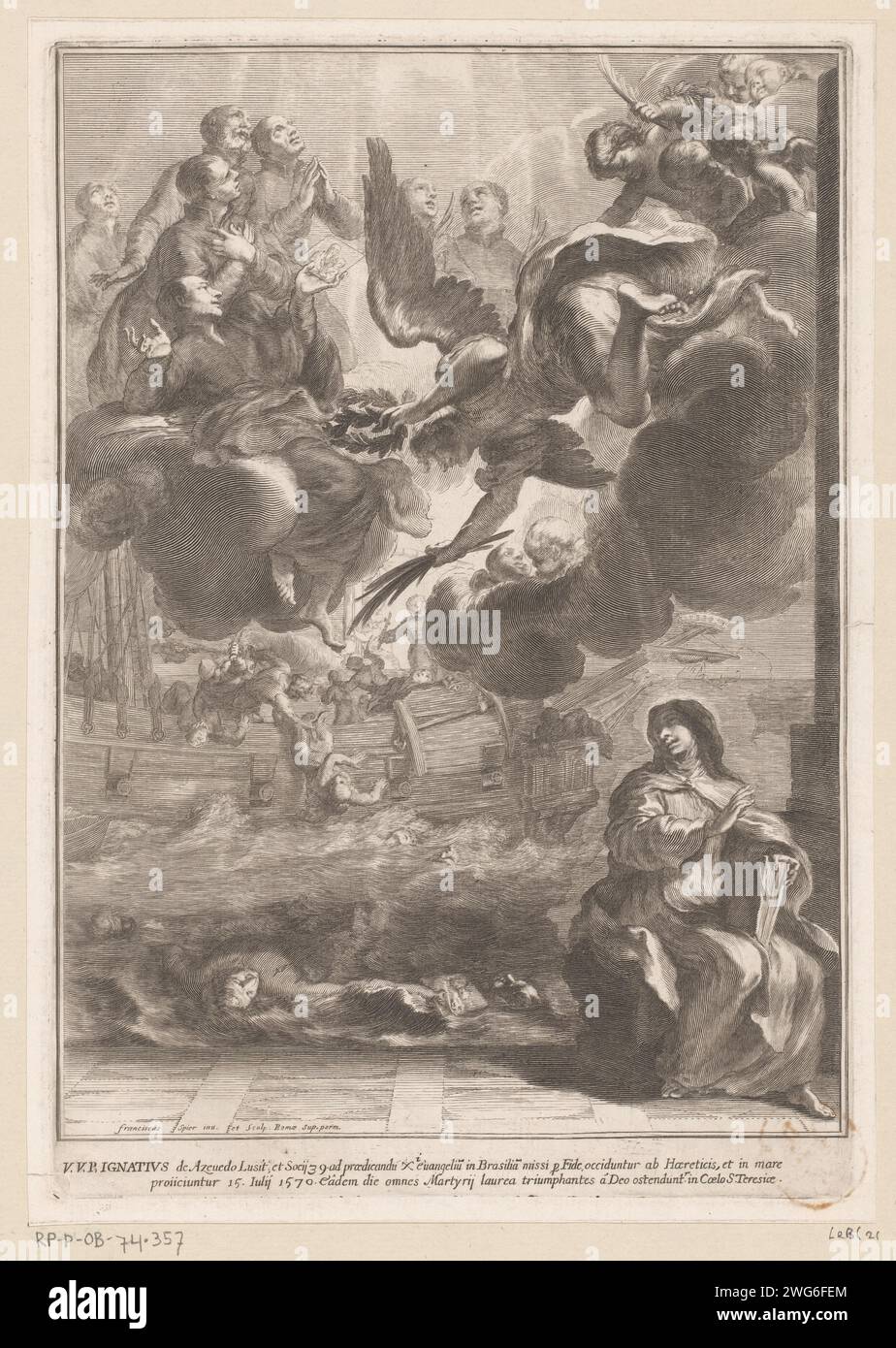 Vision of Saint Theresa containing the drowning death of Ignatius of ...