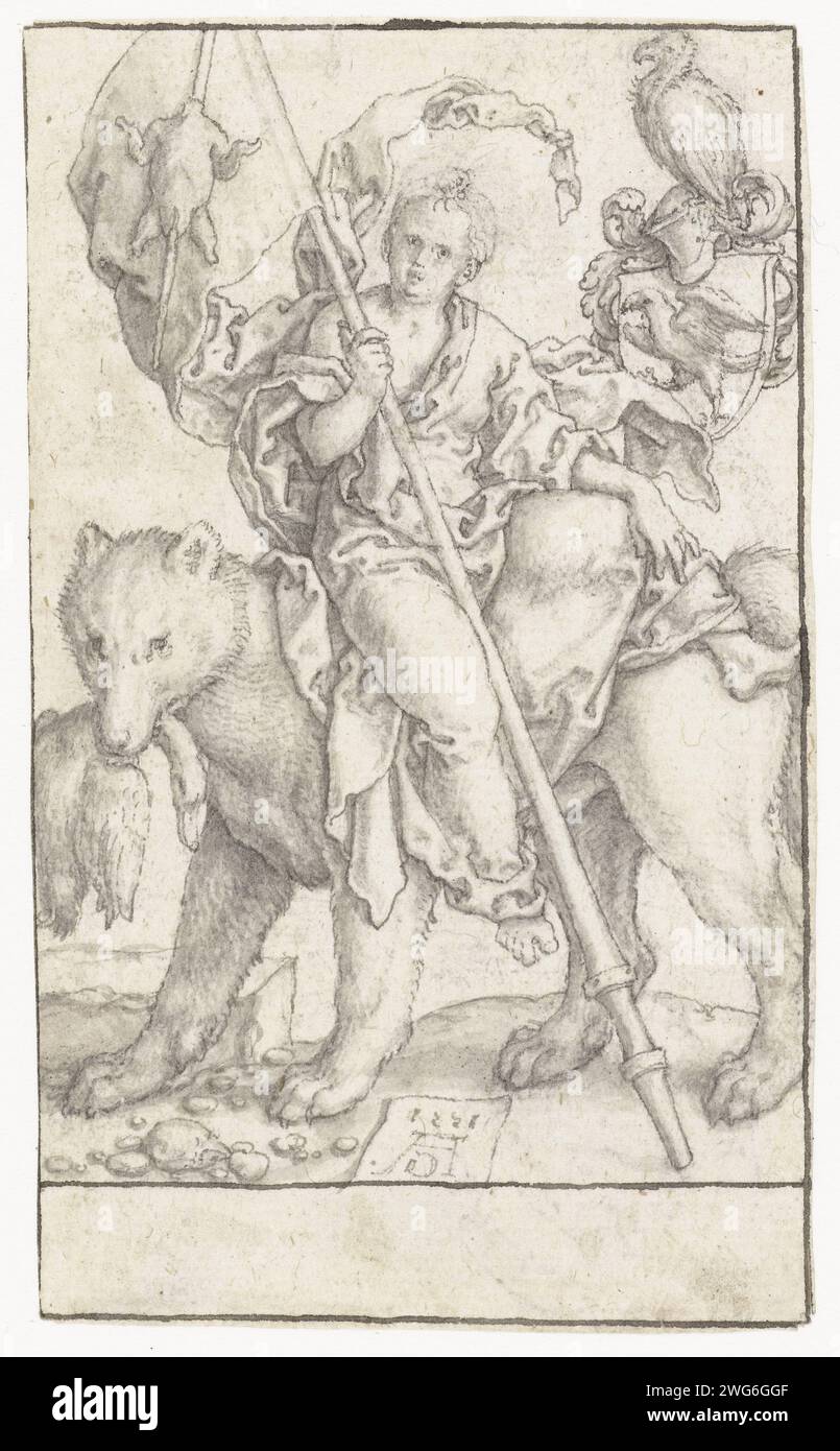 Gewism, Heinrich Aldegrever, 1551 drawing Design for a print. paper ...