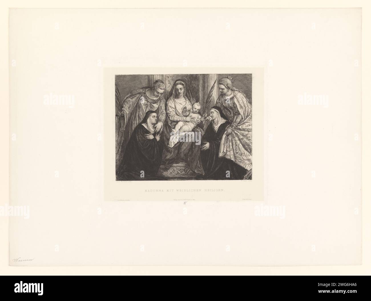 Mary with child and female saints, William Unger, After Paolo Veronese ...