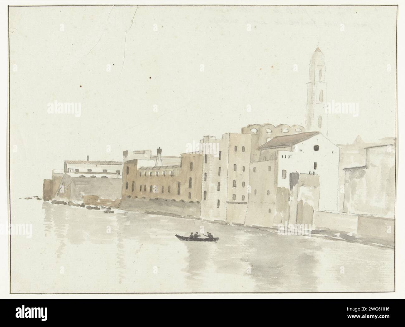 Cityscape in Bari from a window in the inn, 1778 drawing Drawing from ...