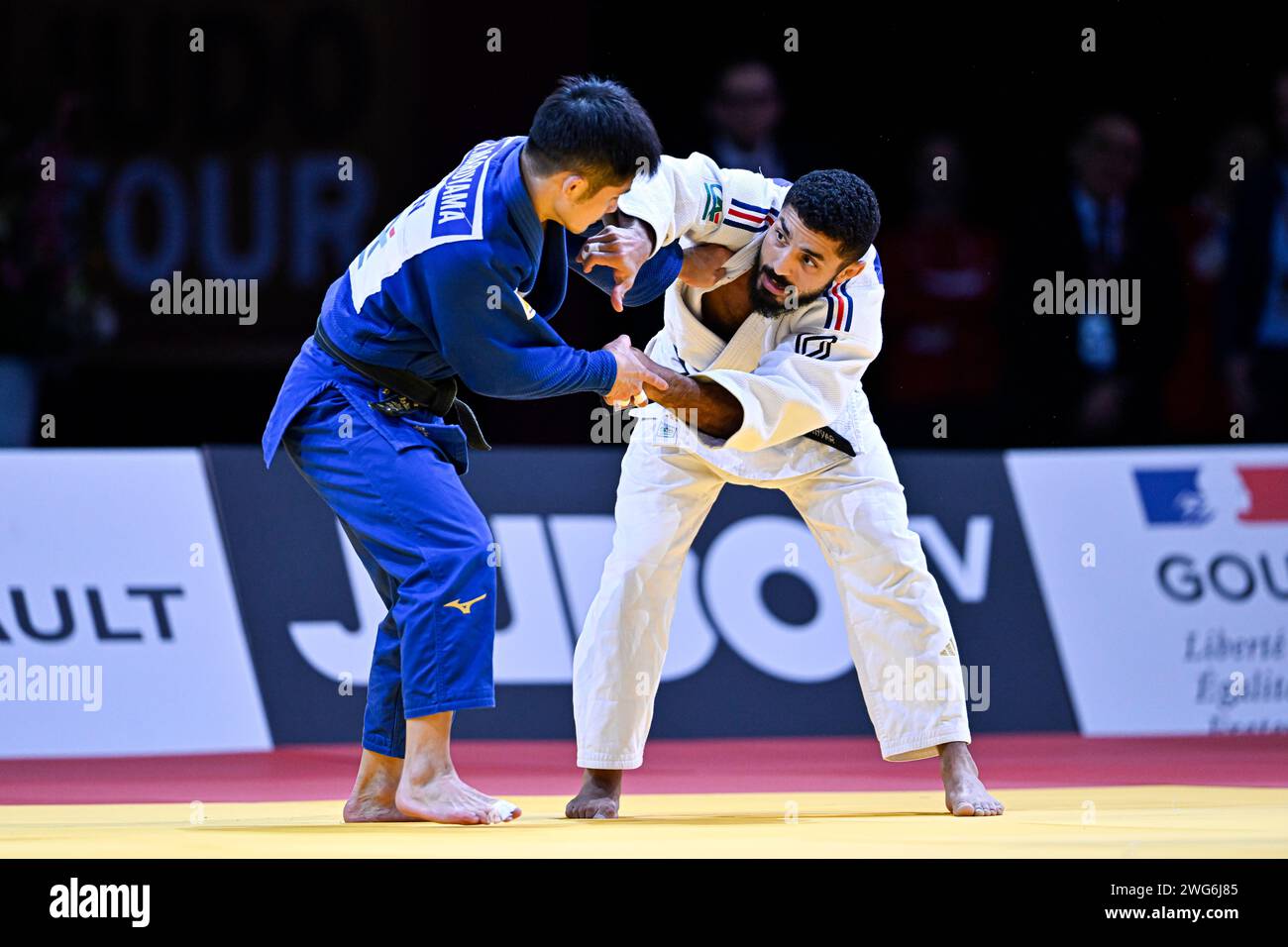 Paris, France. 02nd Feb, 2024. Joshiro Maruyama and Walide Khyar during ...