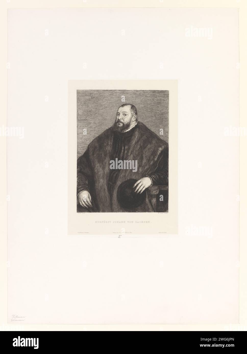 Portrait of Johan Frederik de Grootmijke, William Unger, After Titian ...