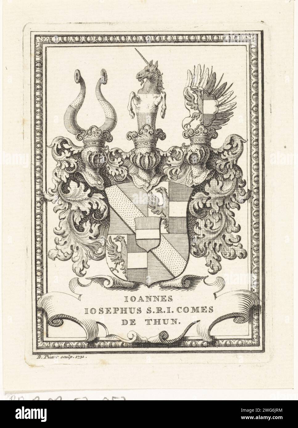 Coat of arms of Johann Joseph Anton Graaf van Thun and Hohenstein ...