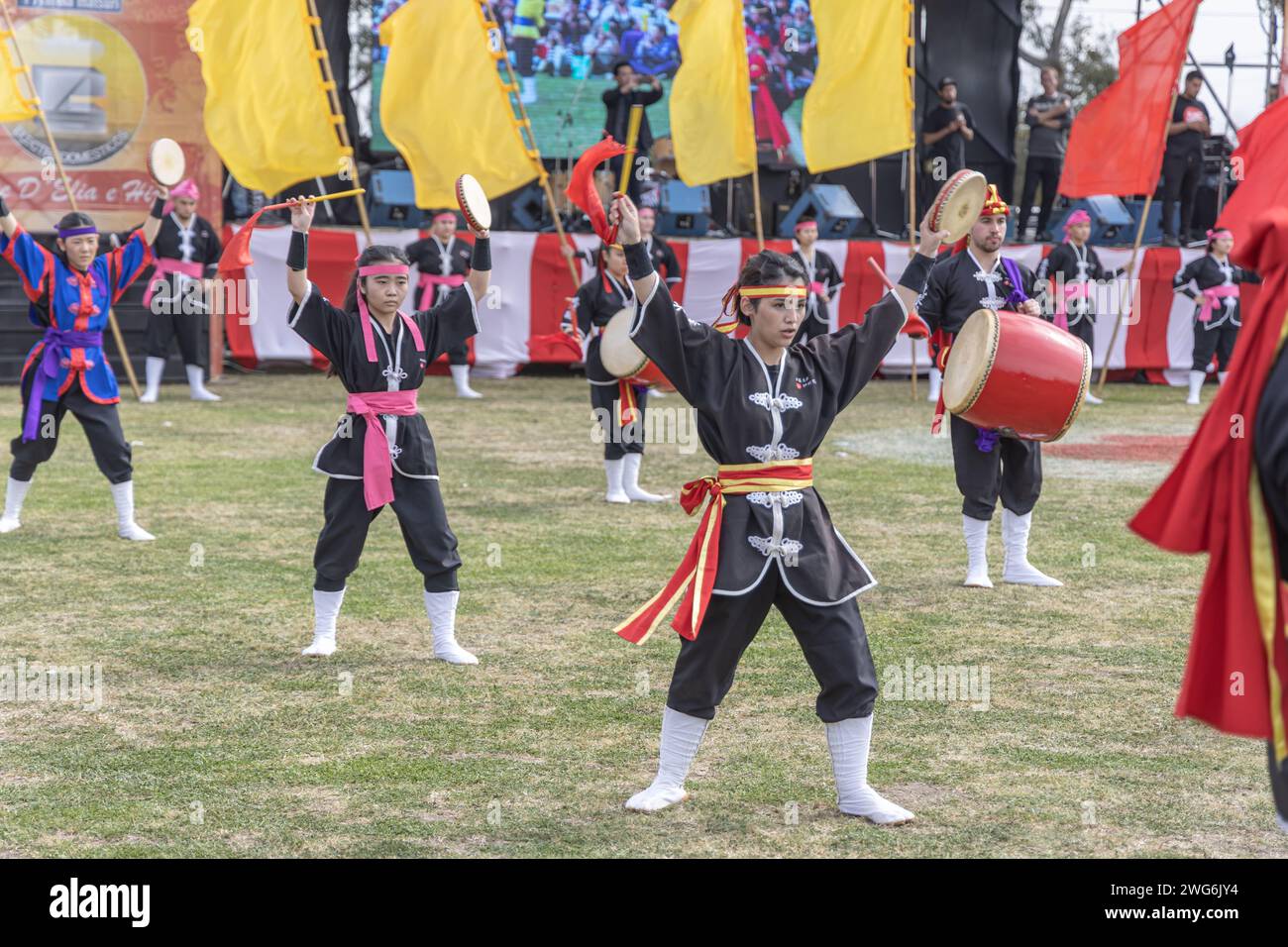 Buenos Aires, Argentina - February 3th, 2024: Japanese women dancers ...