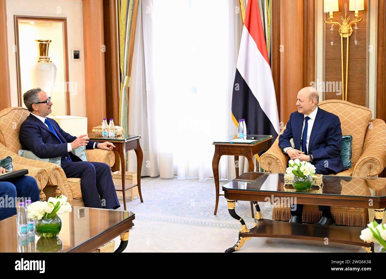 Chairman of the Yemeni Presidential Leadership Council, Rashad Mohammed ...