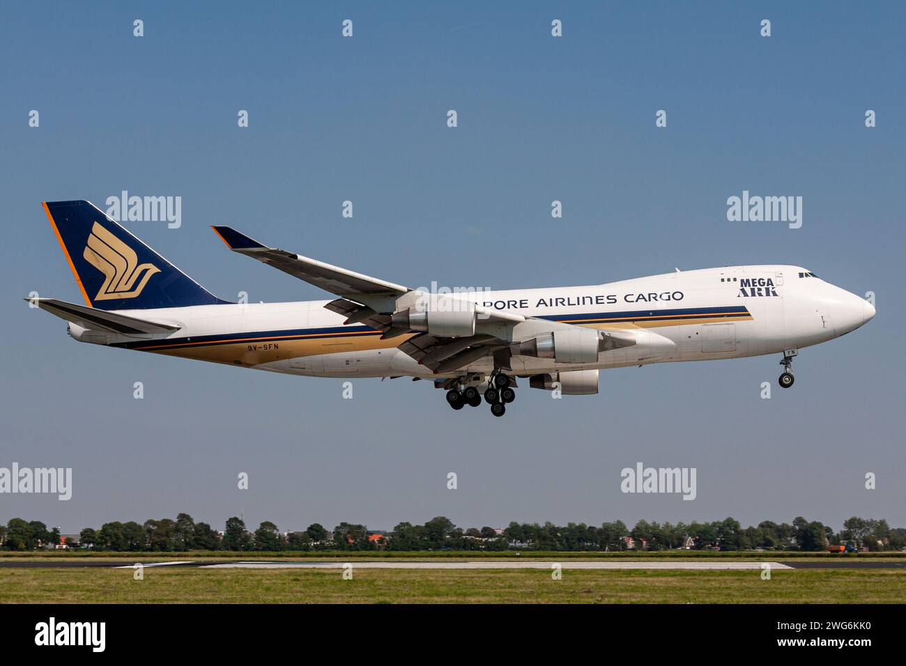 Singapore Airlines Cargo Boeing 747-400F with registration 9V-SFN on ...