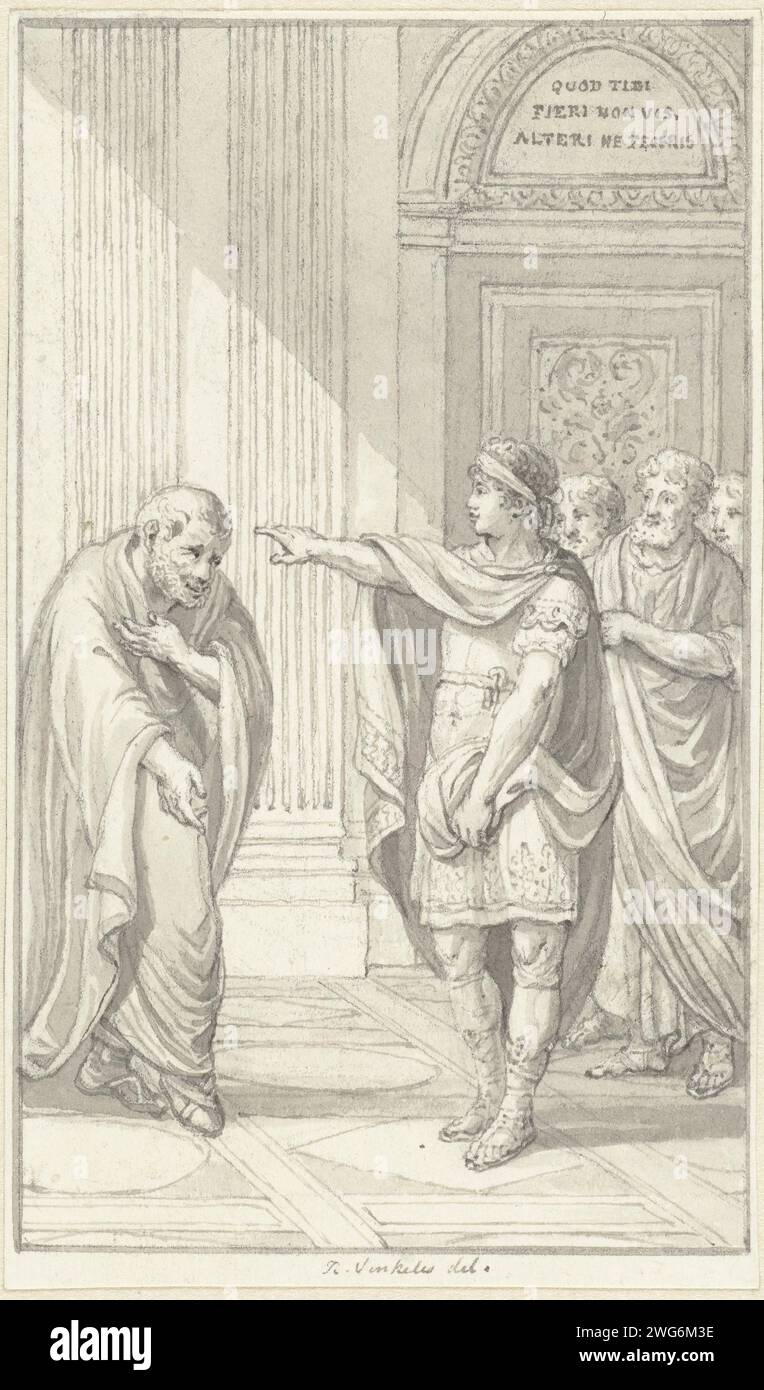 Alexander Severus an Arabinus, Reinier Angles (I), 1804 drawing paper. ink pen / brush male ...