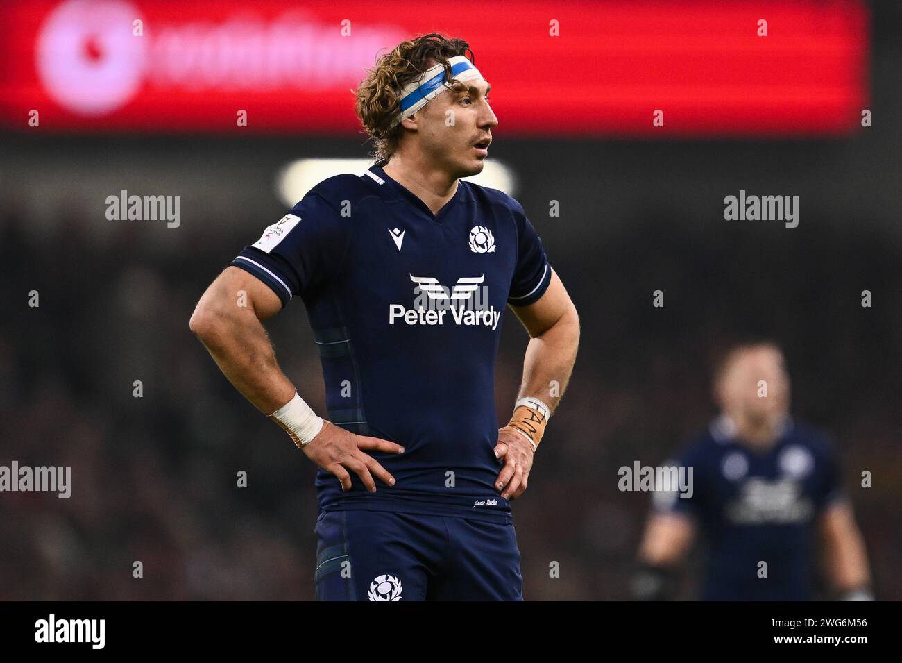 Jamie Ritchie of Scotland during the 2024 Guinness 6 Nations match ...