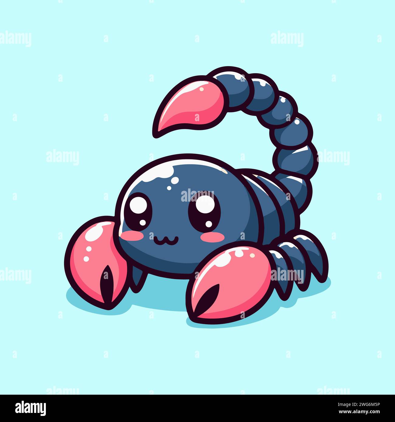 cartoon zodiac character cute little scorpion vector illustration Stock ...