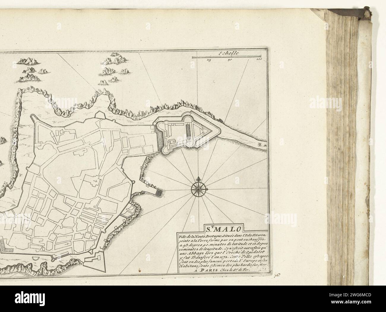 Map of Saint-Malo, 1726, 1726 print Map of the reinforcements for the ...