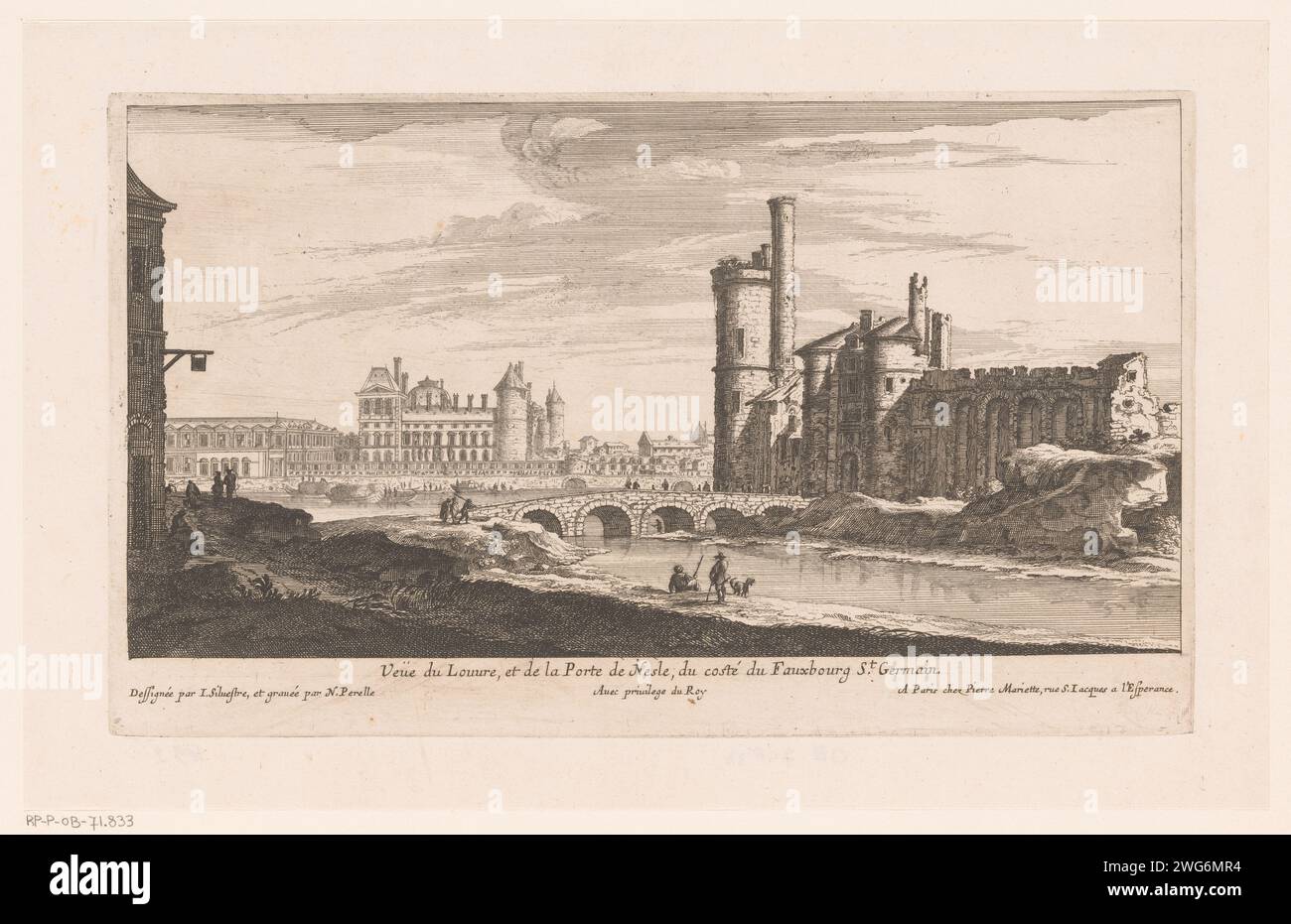 View of Louvre, Nicolas Perelle, After Israel Silvestre, 1641 - 1695 ...