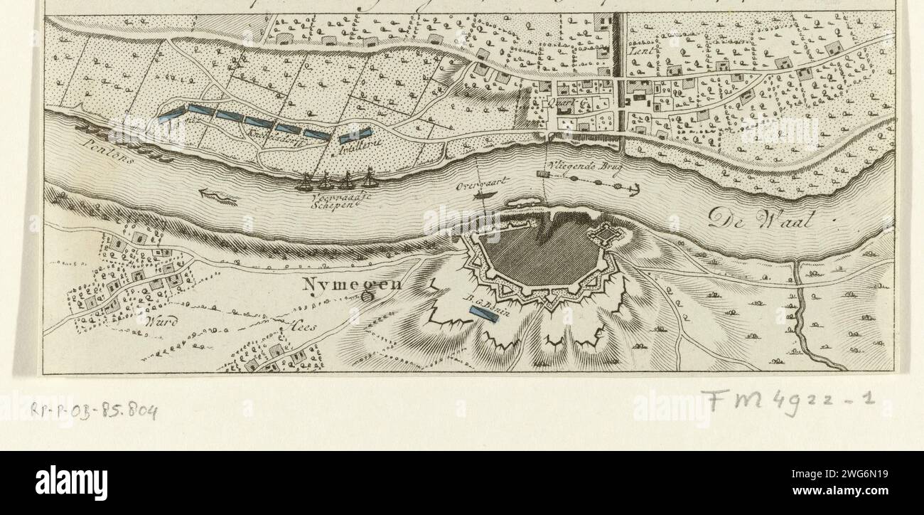 Camping of the Prussia in Nijmegen, 1787, Anonymous, 1790 - 1792 print ...