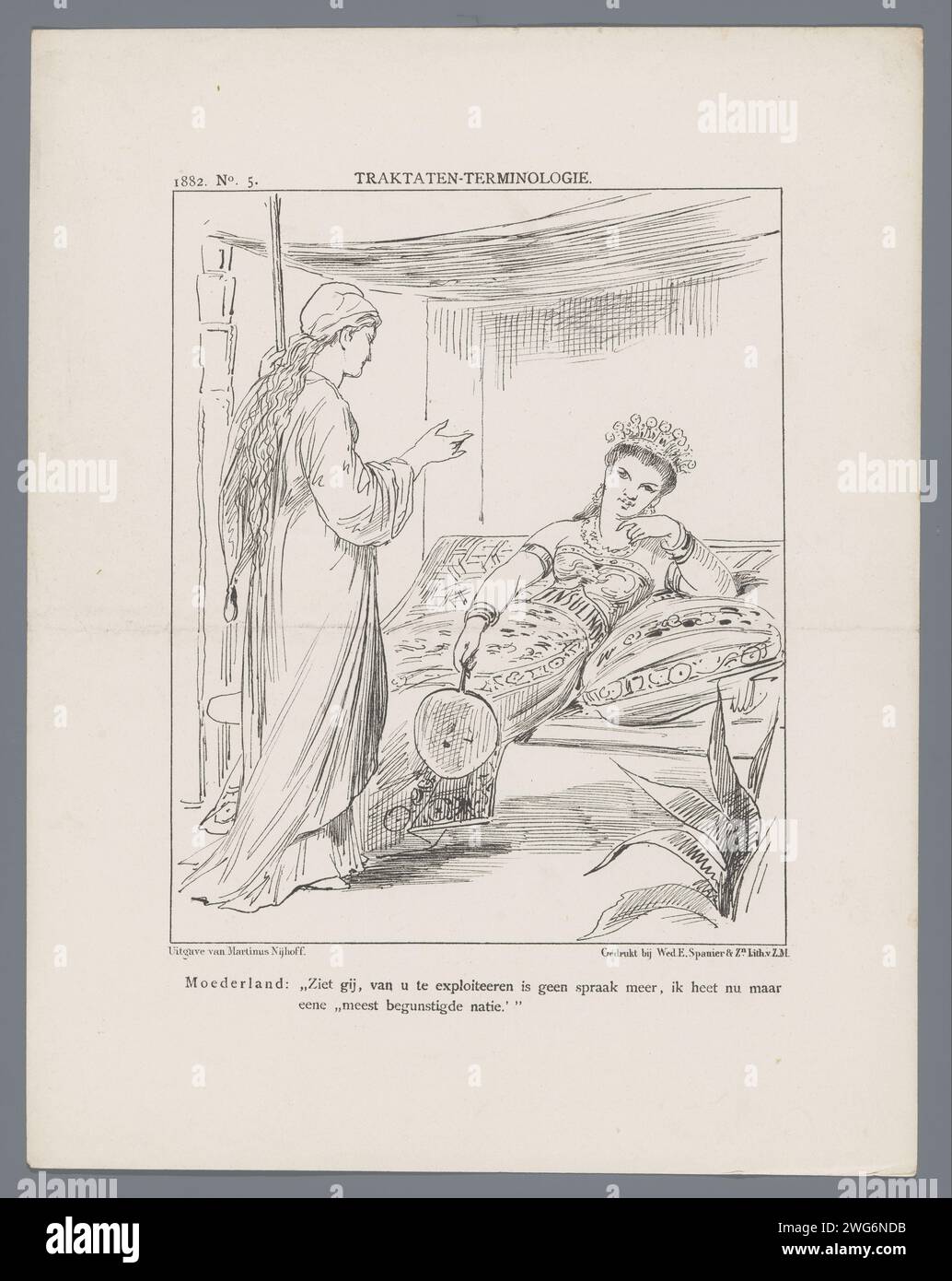 Political cartoon about the Dutch East Indies, 1882, 1882 print ...