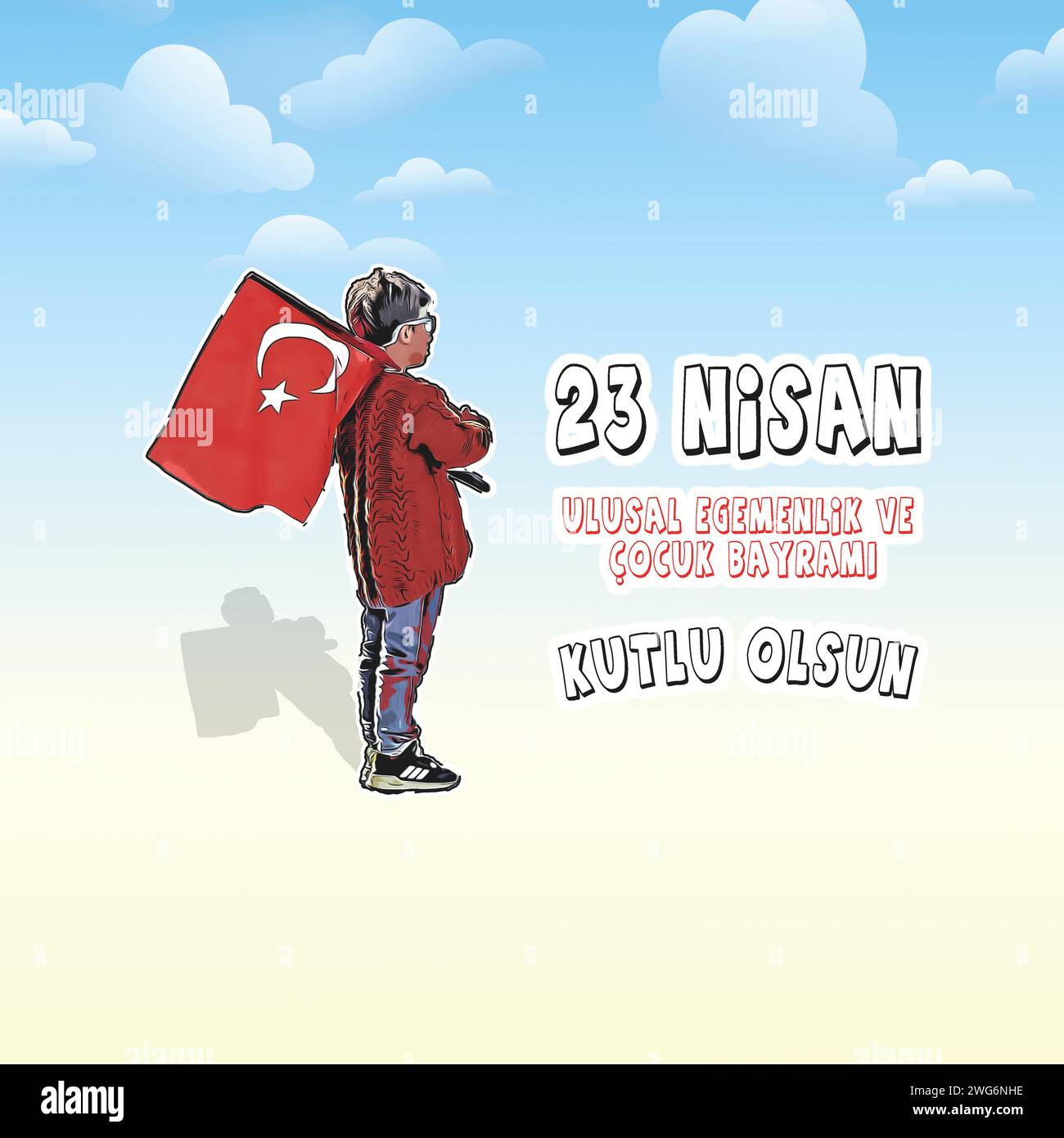 23 Nisan Ulusal Egemenlik ve Cocuk Bayrami, Translated: April 23 ...