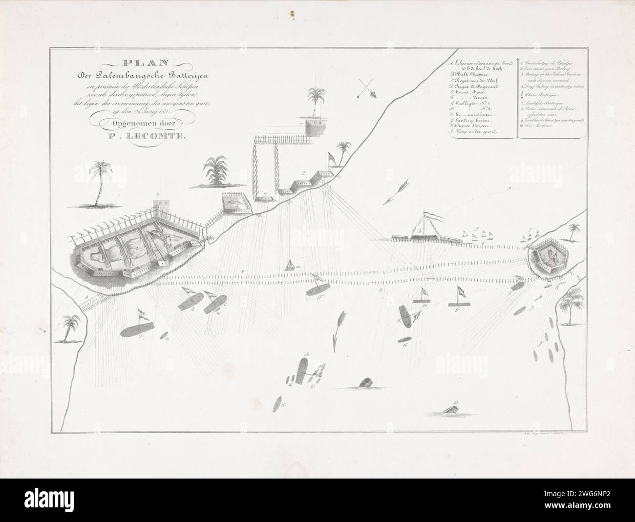 Palembang batteries, the Dutch warships were shot during the second ...