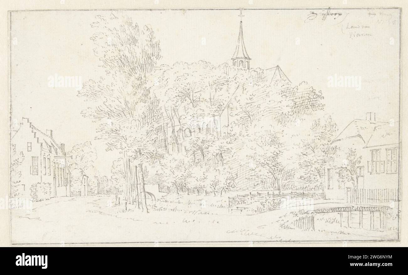 The village of Heicop, Cornelis Pronk, 1735 drawing paper. ink. pencil ...